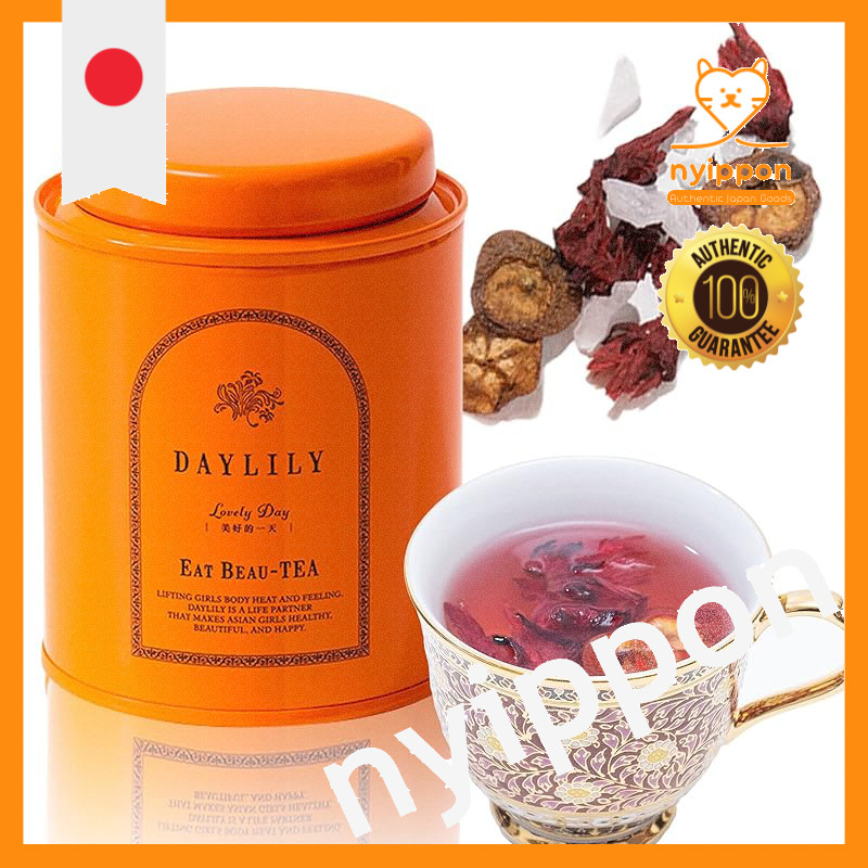 DAYLILY EAT BEAU-TEA ~Lovely Day~ Edible Tea Herbal Tea with Hibiscus, Hawthorn, and Rock Sugar ...