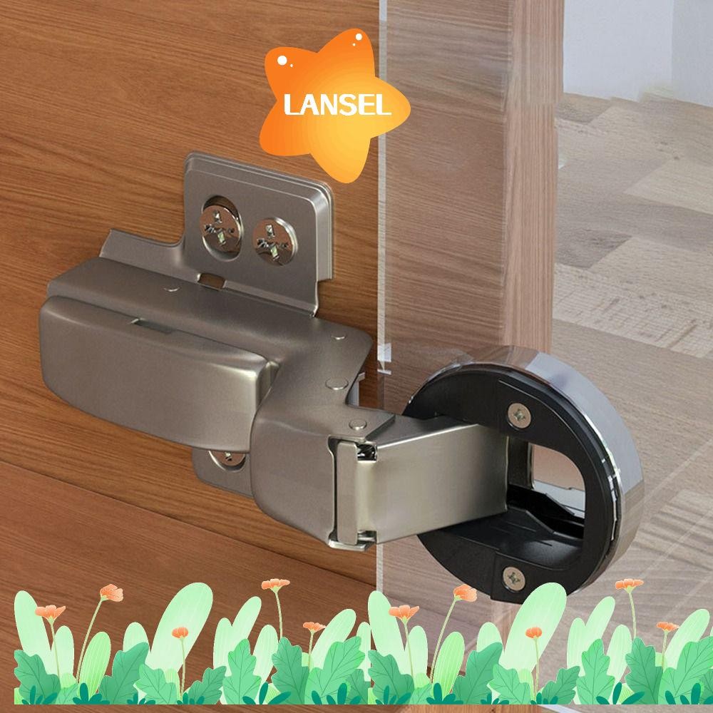 LANSEL Glass Door Buffer Hinge, Cold-rolled Steel Round Head Cabinet ...