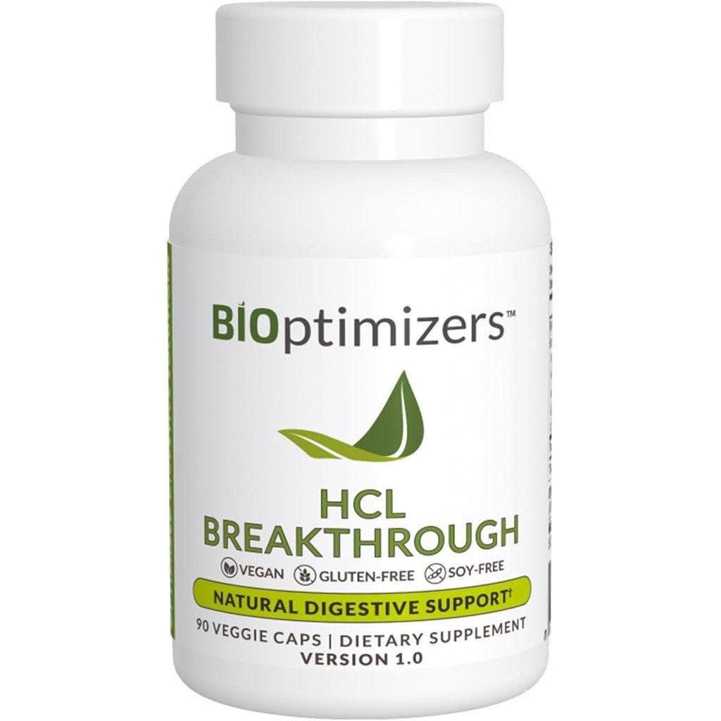 BiOptimizers HCL Breakthrough - Betaine Hydrochloride Enzyme Supplement ...