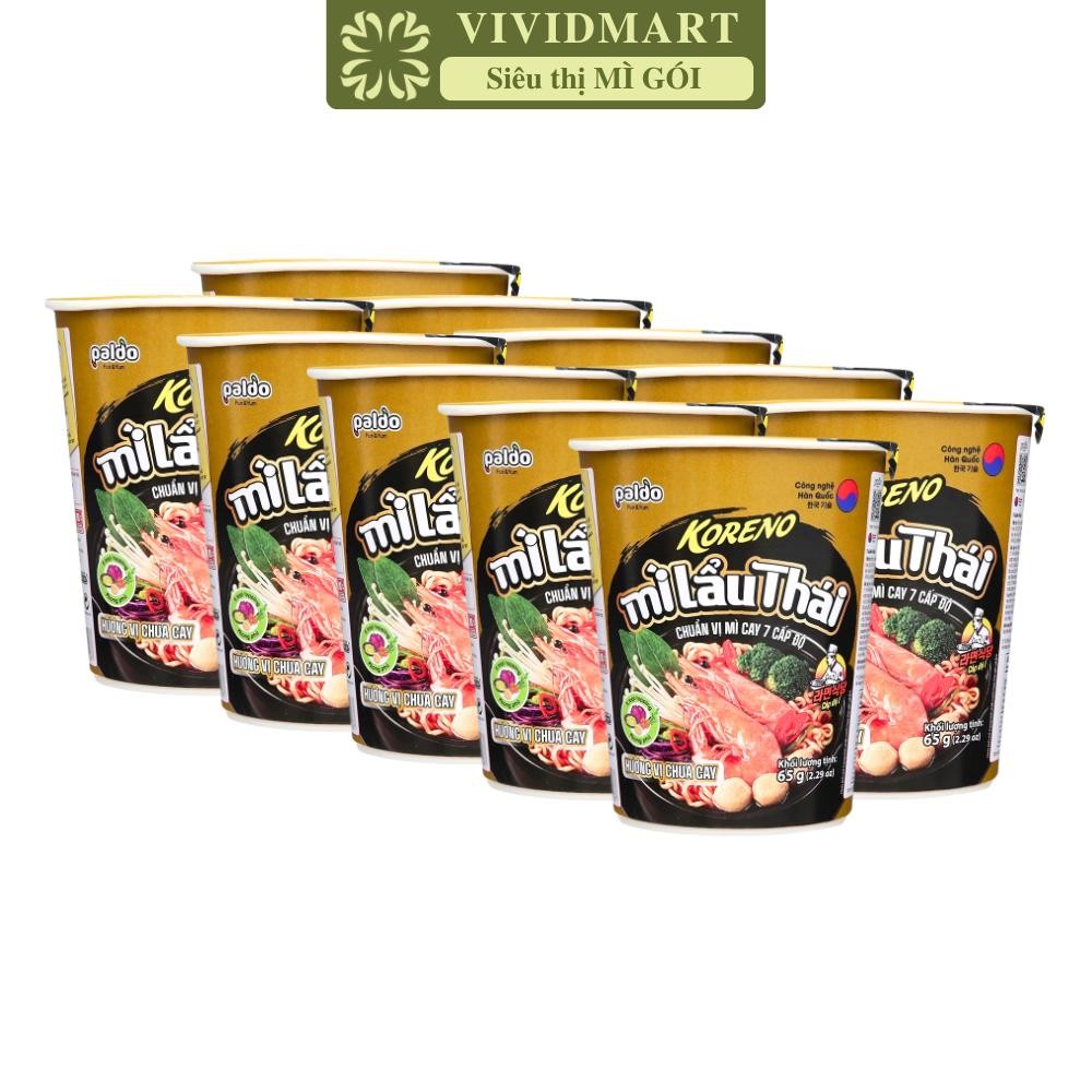 [SET10LY] - PALDO - Koreno Thai Hot Pot Cup Noodles with Sour and Spicy ...