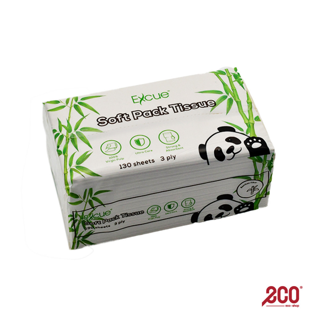 Excue Soft Pack Tissue 3 Ply (130 Sheets/Pack) AB-L003-T04-07 | Shopee ...