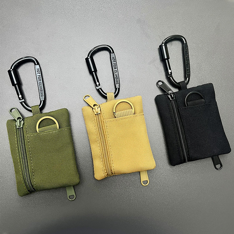 Outdoor Coin Purse Zipper Key Case Canvas Zipper Sports Storage Bag ...