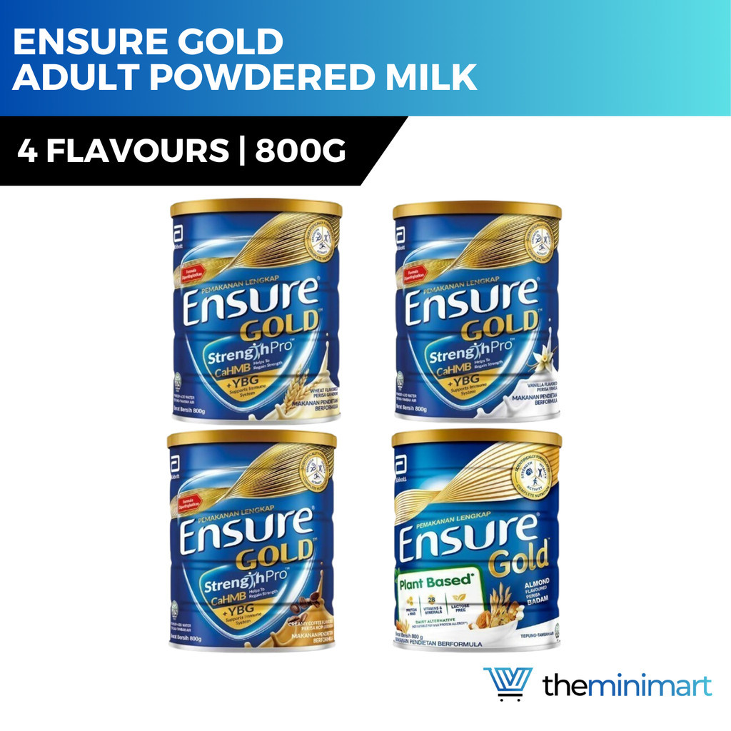 Ensure Gold 800g Adult Powdered Milk - Vanilla, Wheat, Coffee, Almond Nutritional Supplement ...
