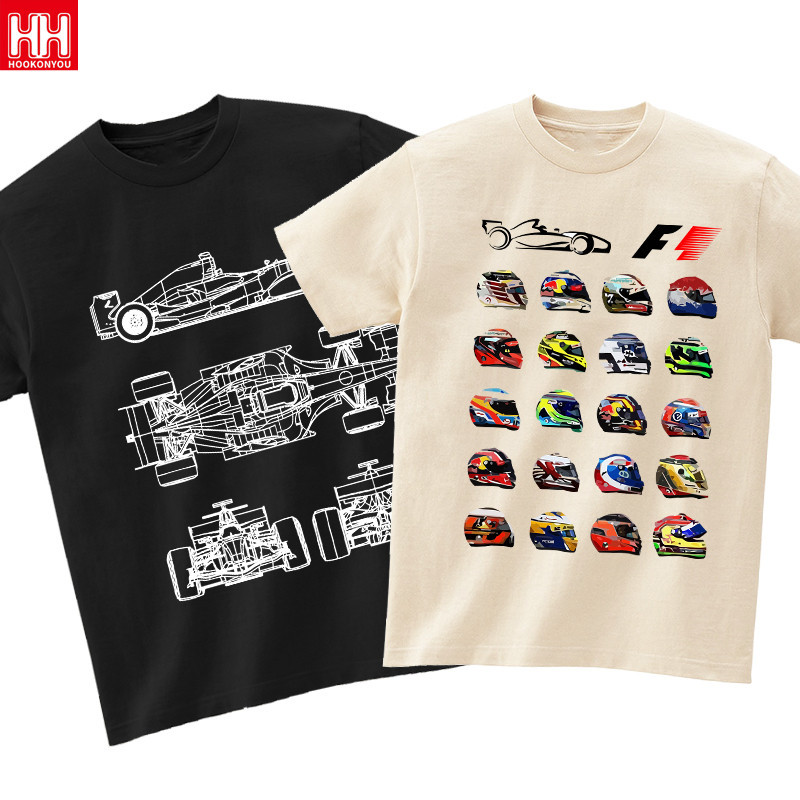 F1 Racing Clothing Sports Car Pure Cotton T-Shirt Sports Car Racing ...
