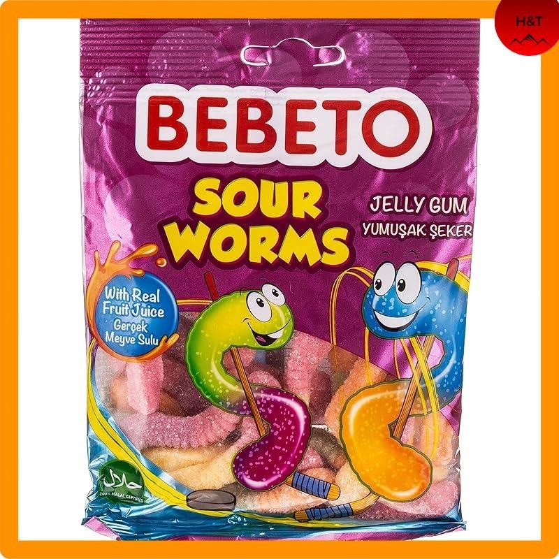 BEBETO Sour Gummy Worms 80g | Shopee Singapore