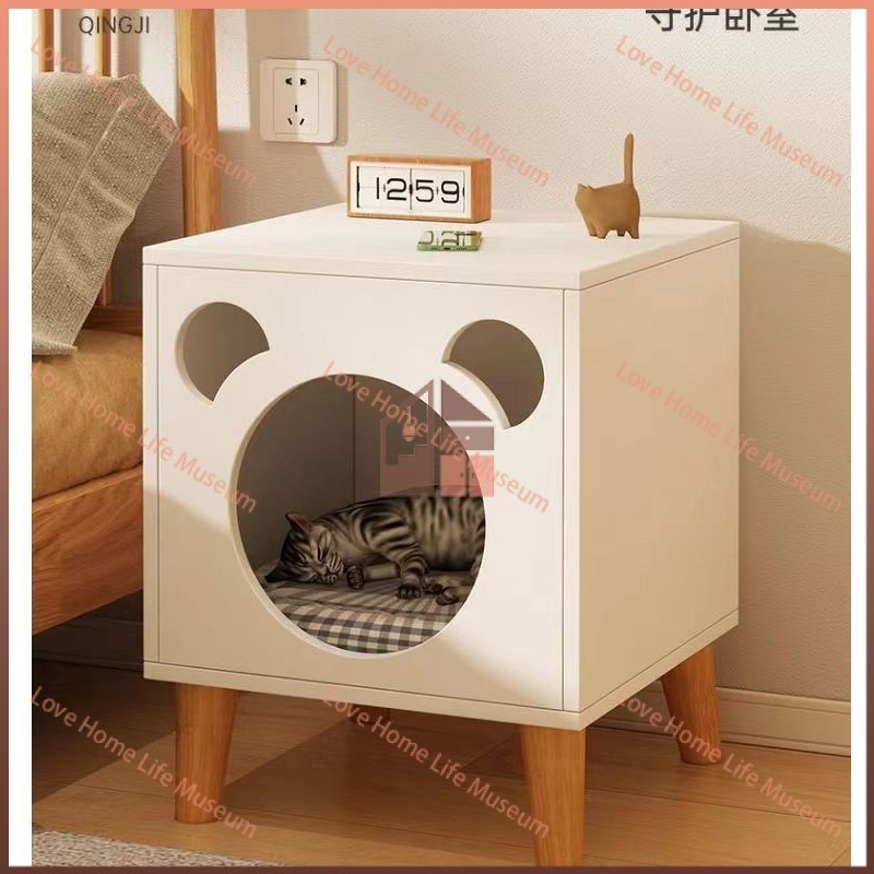 Cat House Cat Litter Solid Wood Bedside Table Small Simple ...