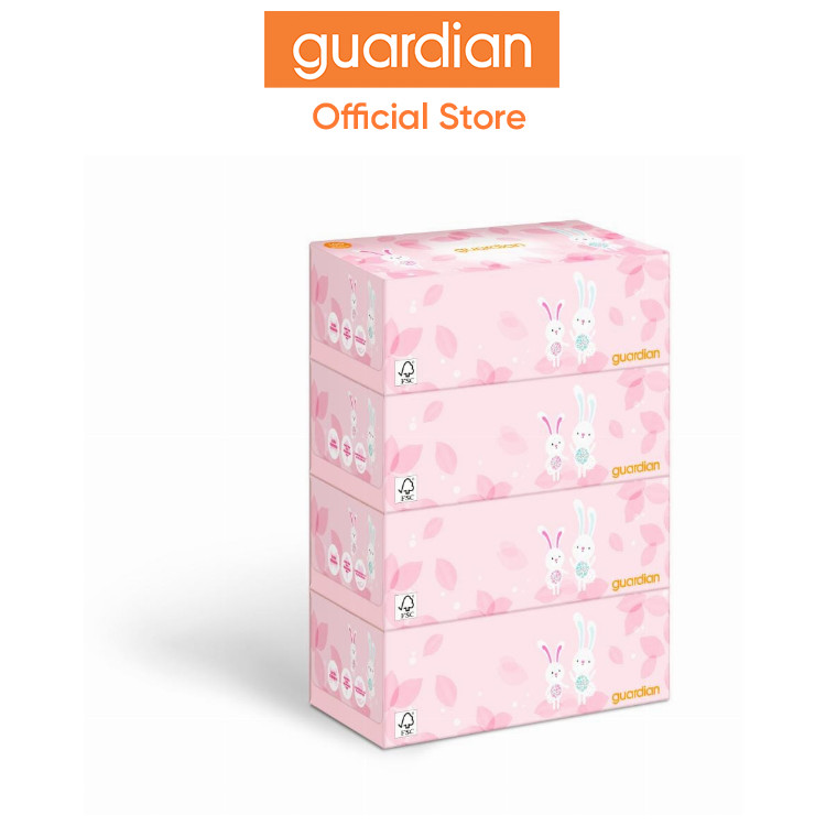 Guardian 3-Ply Tissue Box 4X100S (Bunny) | Shopee Singapore