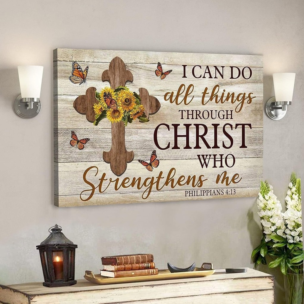 God Jesus Poster Art I Can Do All Things Through Christ Philippians ...