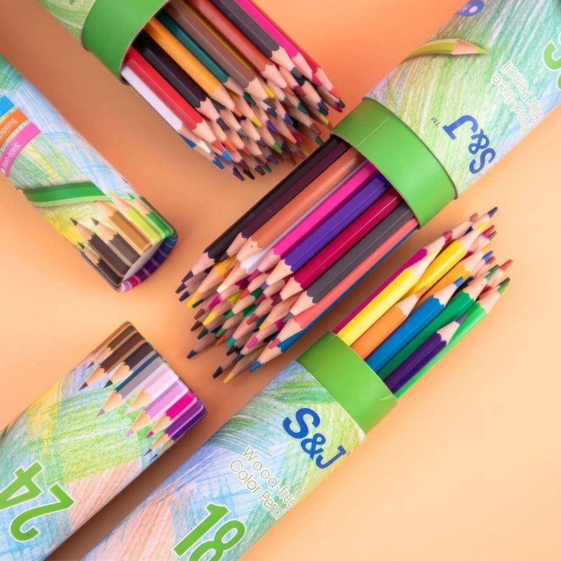 Wood Color Pencil Wooden In Bright Smooth And Beautiful Long Available ...