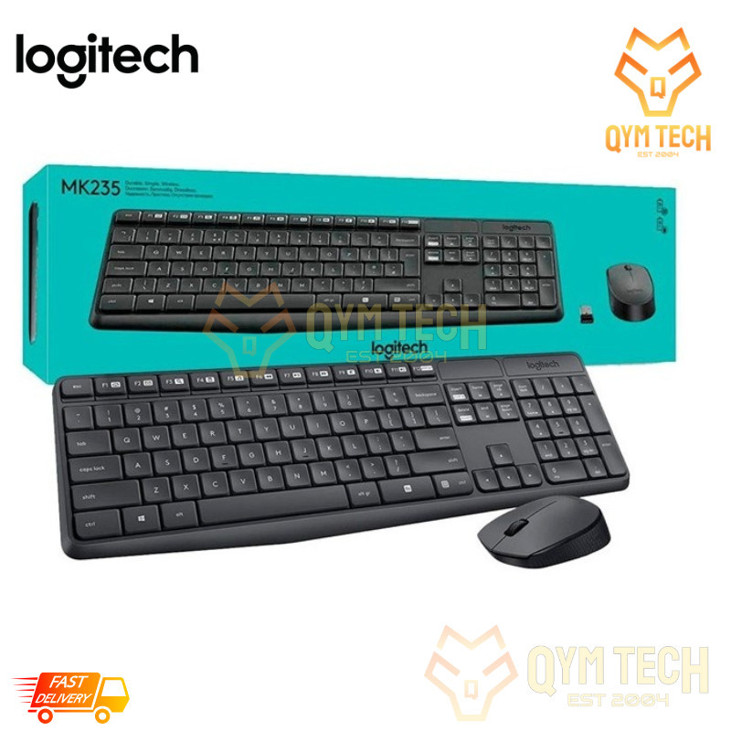 LOGITECH MK235 WIRELESS MOUSE & KEYBOARD SET | Shopee Singapore