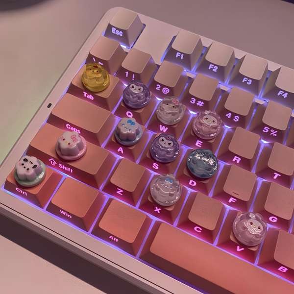 keycaps custom keycaps Sanrio High-value Long Manicure Transparent ...