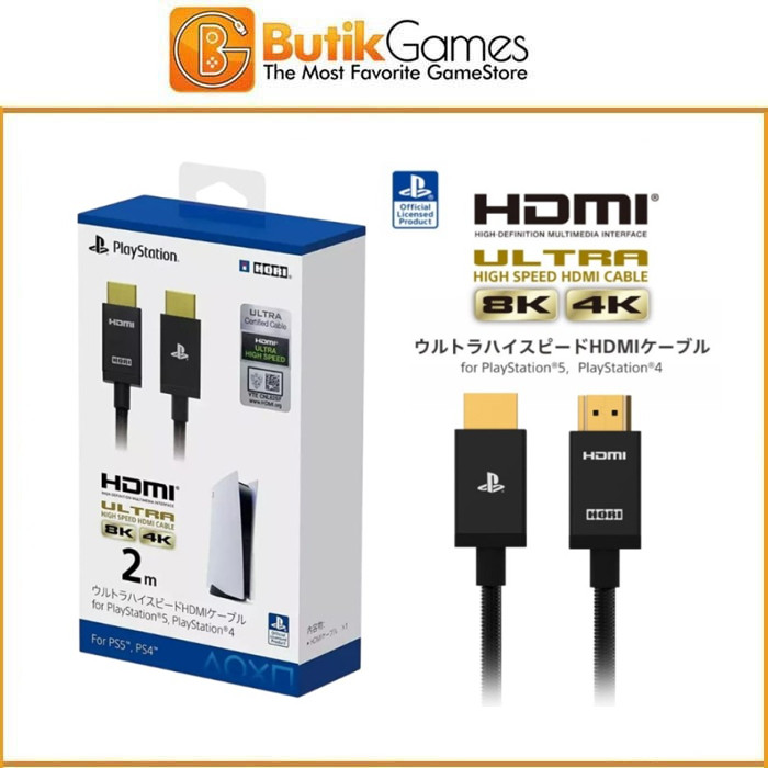HORI Cabel Cable HDMI 2.1 8K 4K for PS5 PS4 XBOX Nintendo 2m 2 Meters ...