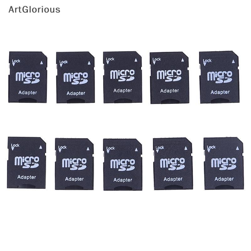 AG 10Pcs Micro Mini TF Card Reader Micro SD to SD Memory Card Adapter ...