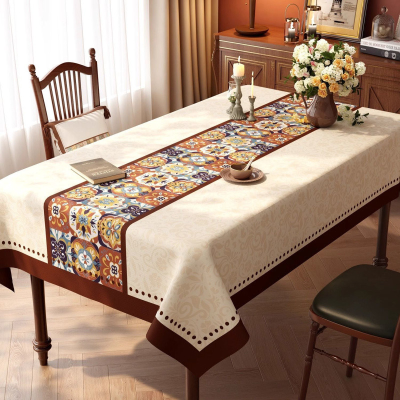 American dining table tablecloth waterproof oilproof anti-scald pvc ...