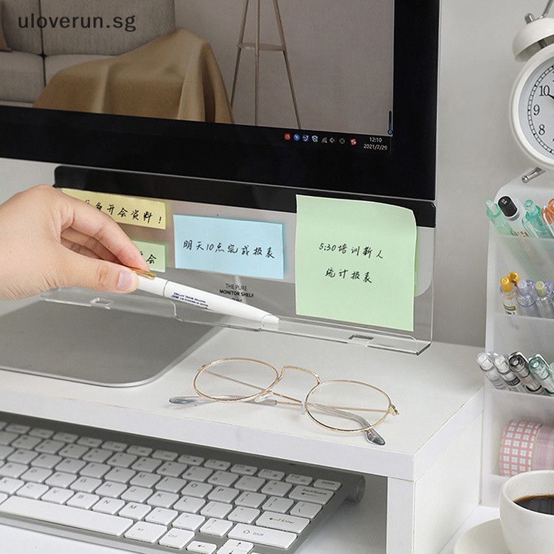 Uloverun Creative Acrylic Monitor Message Memo Board Sticky Notes Board ...