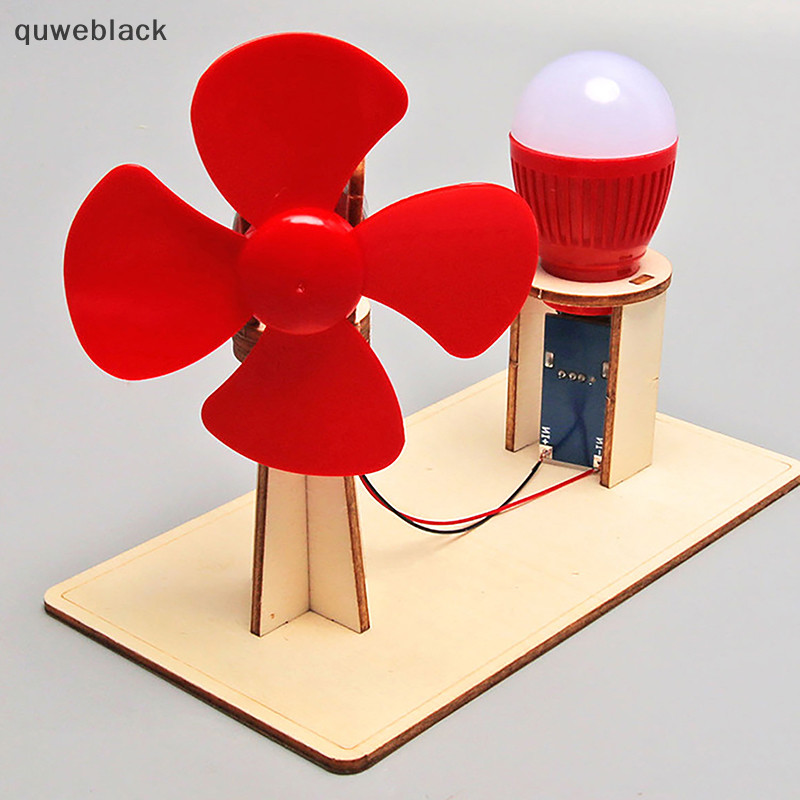 quweblack DIY Wind Generator Model Kids Science TOY STEM Technoia ...