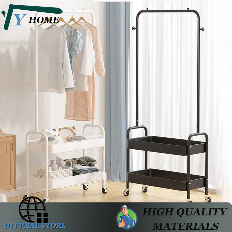 ZG Clothes Rack Clothes Drying Rack With Storage Shelf Clothes Rack ...