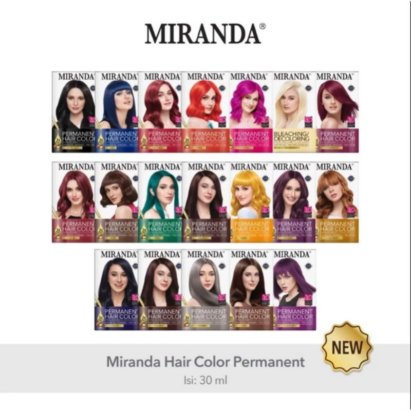 Miranda Hair Color Permanent Dye Color Bleaching Ash Pastel Hair Dye ...
