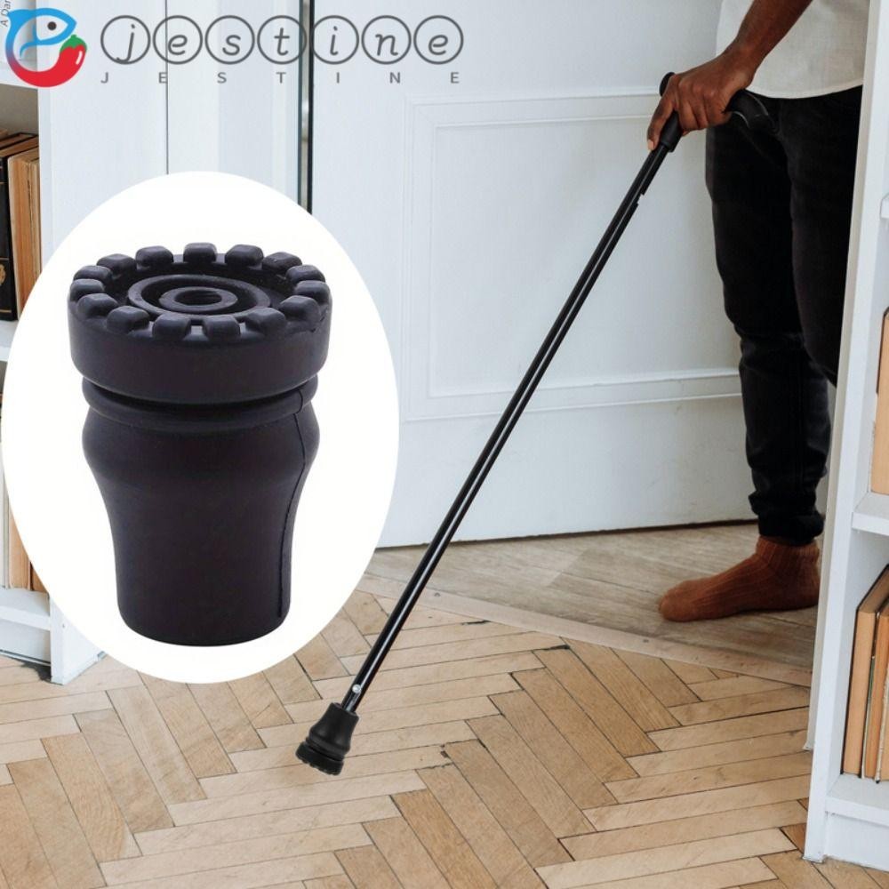 JESTINE 2pcs Crutch Cane Bottom Pads, Anti-Skid Rubber Walking Stick ...