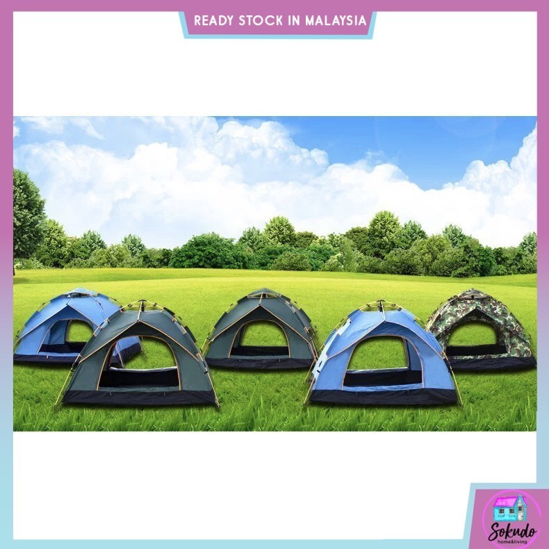 2m*2m Fully Automatic Tent Outdoor Foldable Camping Auto Tents UV ...