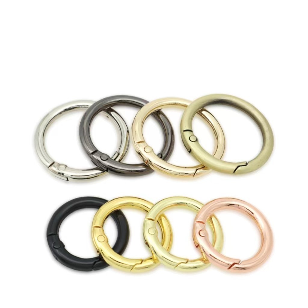 Zinc Alloy Spring Ring Electroplating Circular Opening Ring Dog Buckle ...