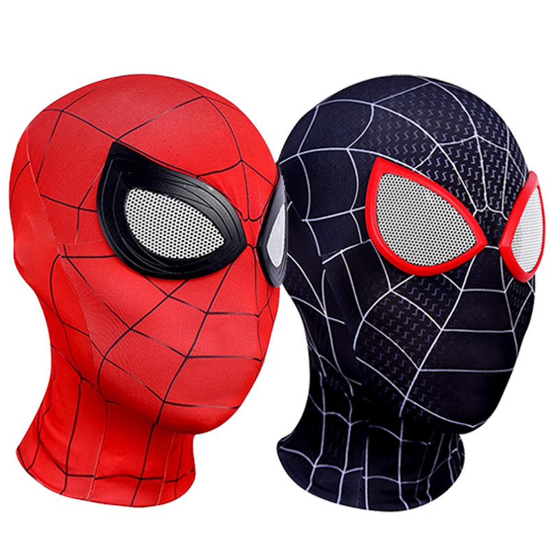 Spiderman Mask Superhero Miles Morales Peter Parker Spider Man Cosplay ...