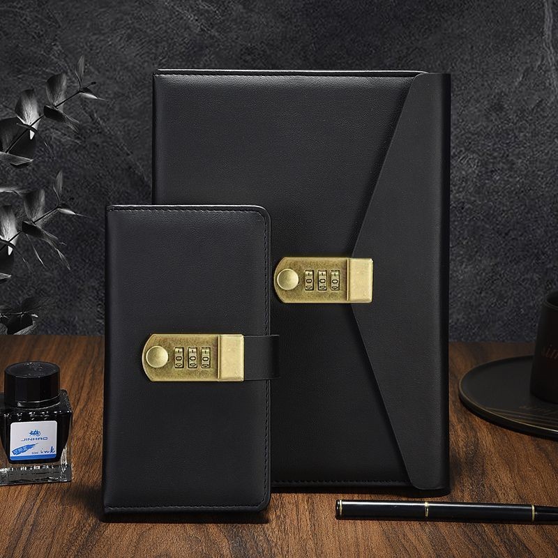 A6/A5 Travel Notebook with Combination Lock Password Agenda Diary ...