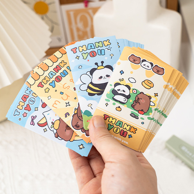 20 Sheets Cartoon Panda & Capybara Seal Stickers for Gift Wrapping and ...