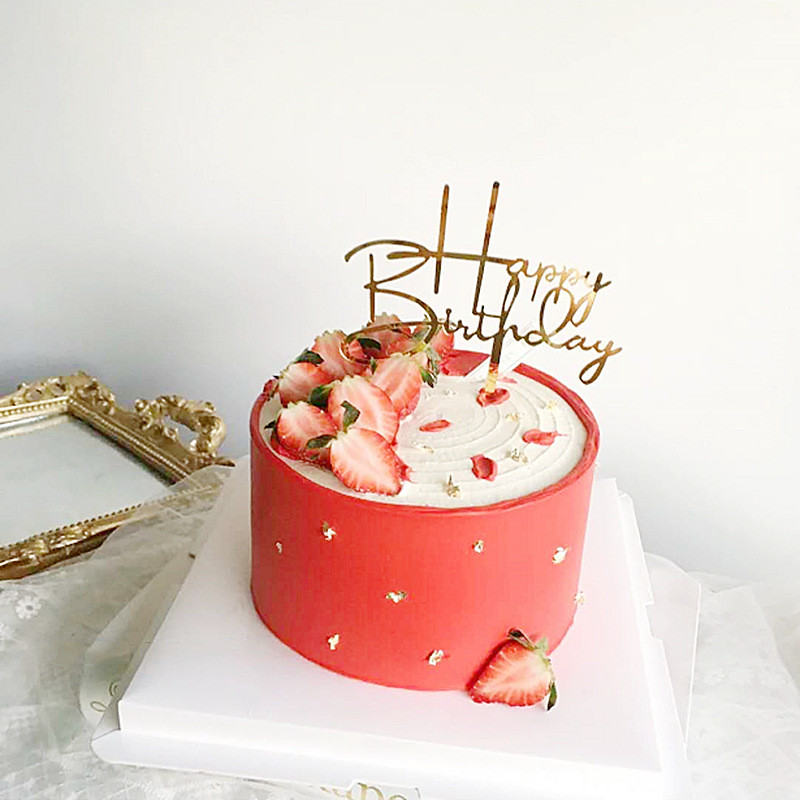 INS Style Mother's Day Father's Day Happy Birthday Cake Decorations ...