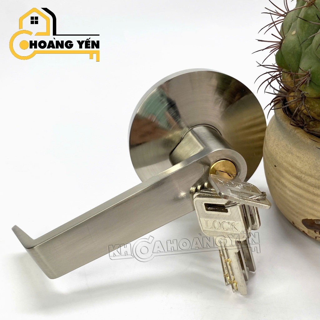 Round lever door lock, room door lock, lever lock connected to ...