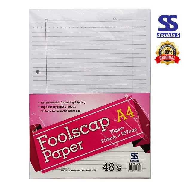 TEN-Q Exam Sheet /Double S Foolscap Paper / Kertas Kajang A4 80gsm (40 ...