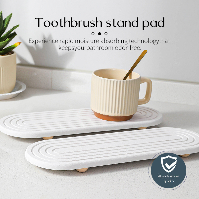 DIATOMACEOUS EARTH QUICK-DRY STONE SINK TRAY | KITCHEN COASTER FOR ...
