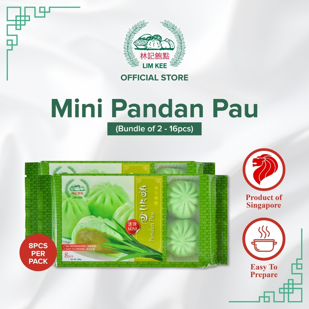 Lim Kee - Mini Pandan Pau (Bundle of 2 - 16pcs) | Shopee Singapore