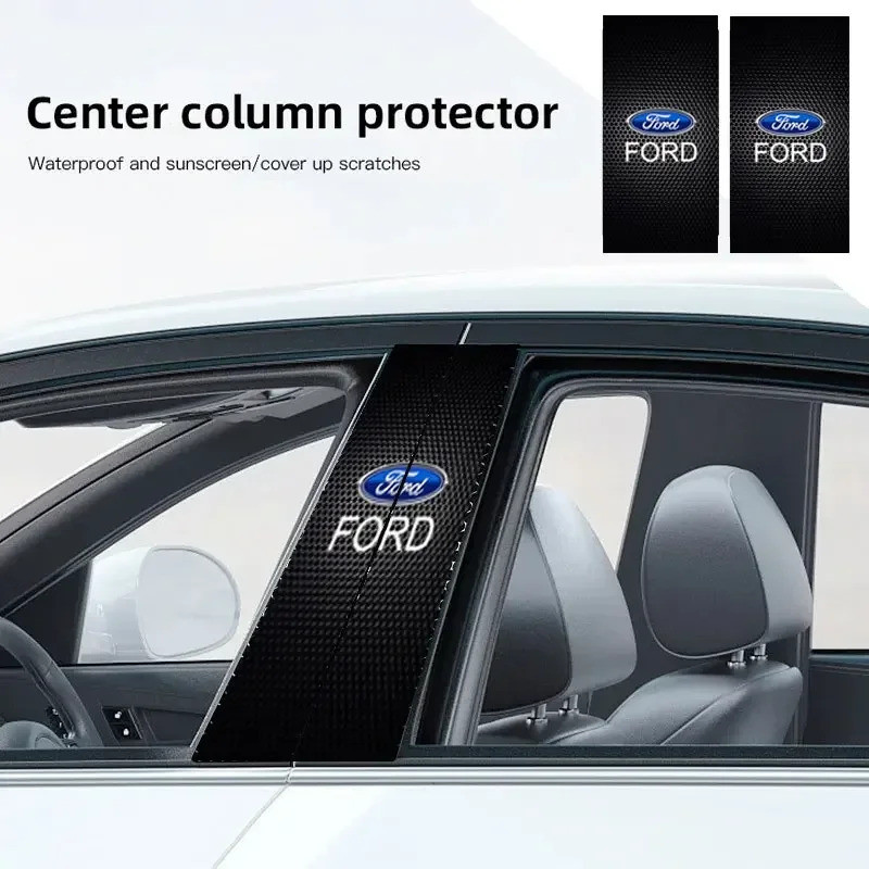 Car Window Door Column B Pillar Cover Trim Glossy Mirror Effect PVC ...