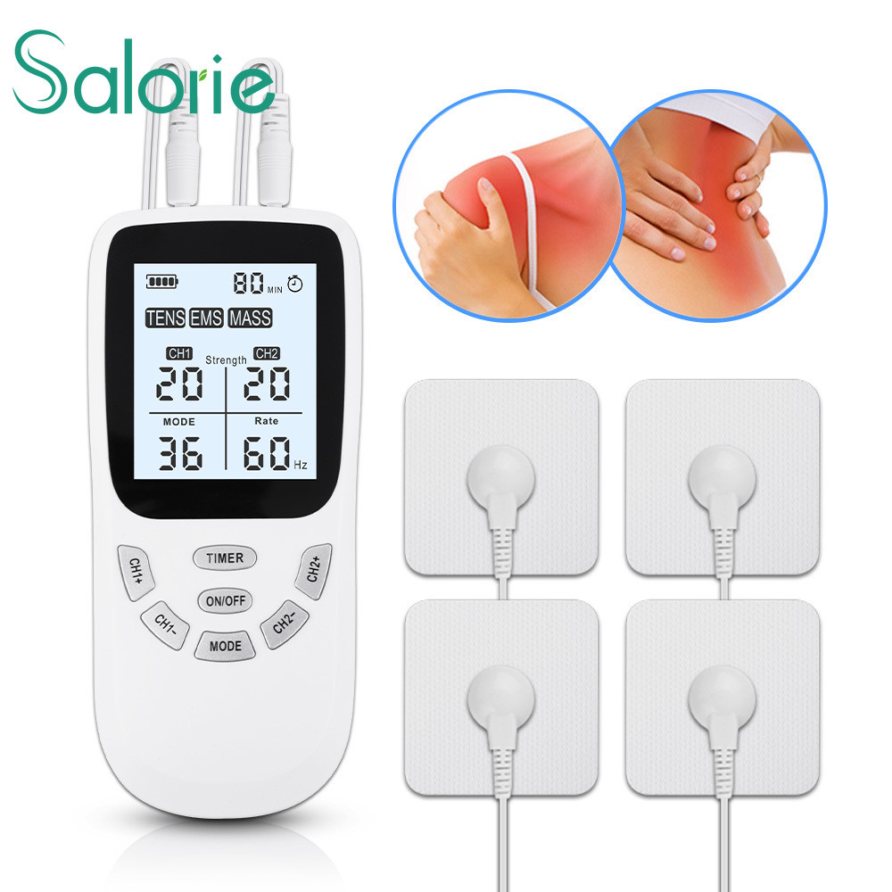 36 Modes Digital TENS Machine EMS Massager Electric Pulse Muscle ...