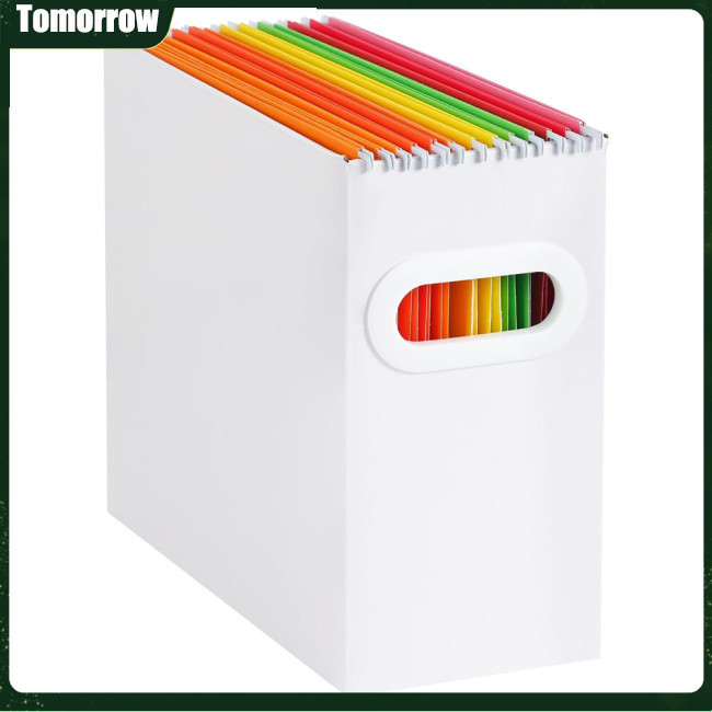 TOM Portable File Box Metal Handle Design Hanging File Organizer ...