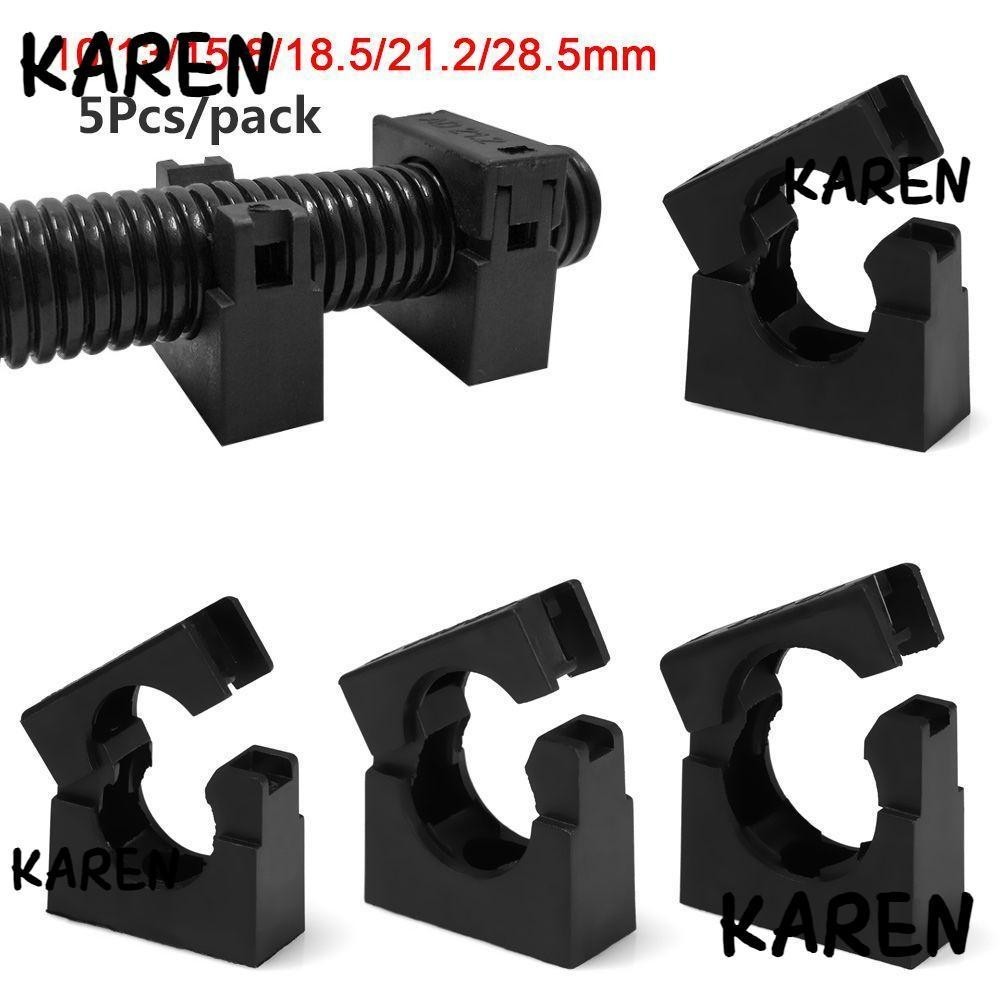 KAREN 5-Piece Utility Bellows Hose Clamps Pipe Mounting Fix Wiring Hose ...