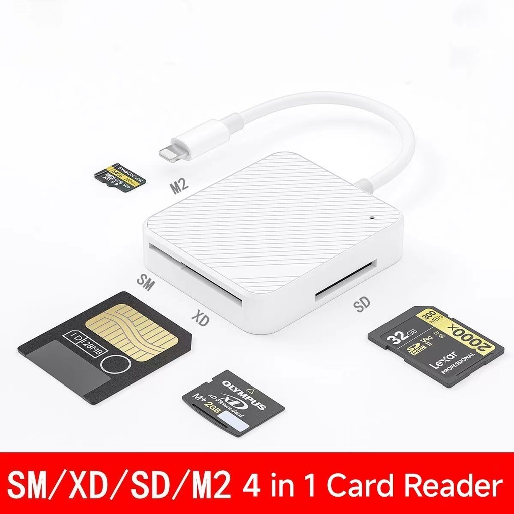 4 in 1 Smart Media OTG Adapter SM XD M2 SD Memory Card Reader USB Type ...