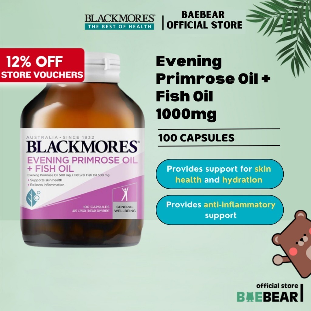 Blackmores Evening Primrose Oil + Fish Oil 100 Capsules | Shopee Singapore