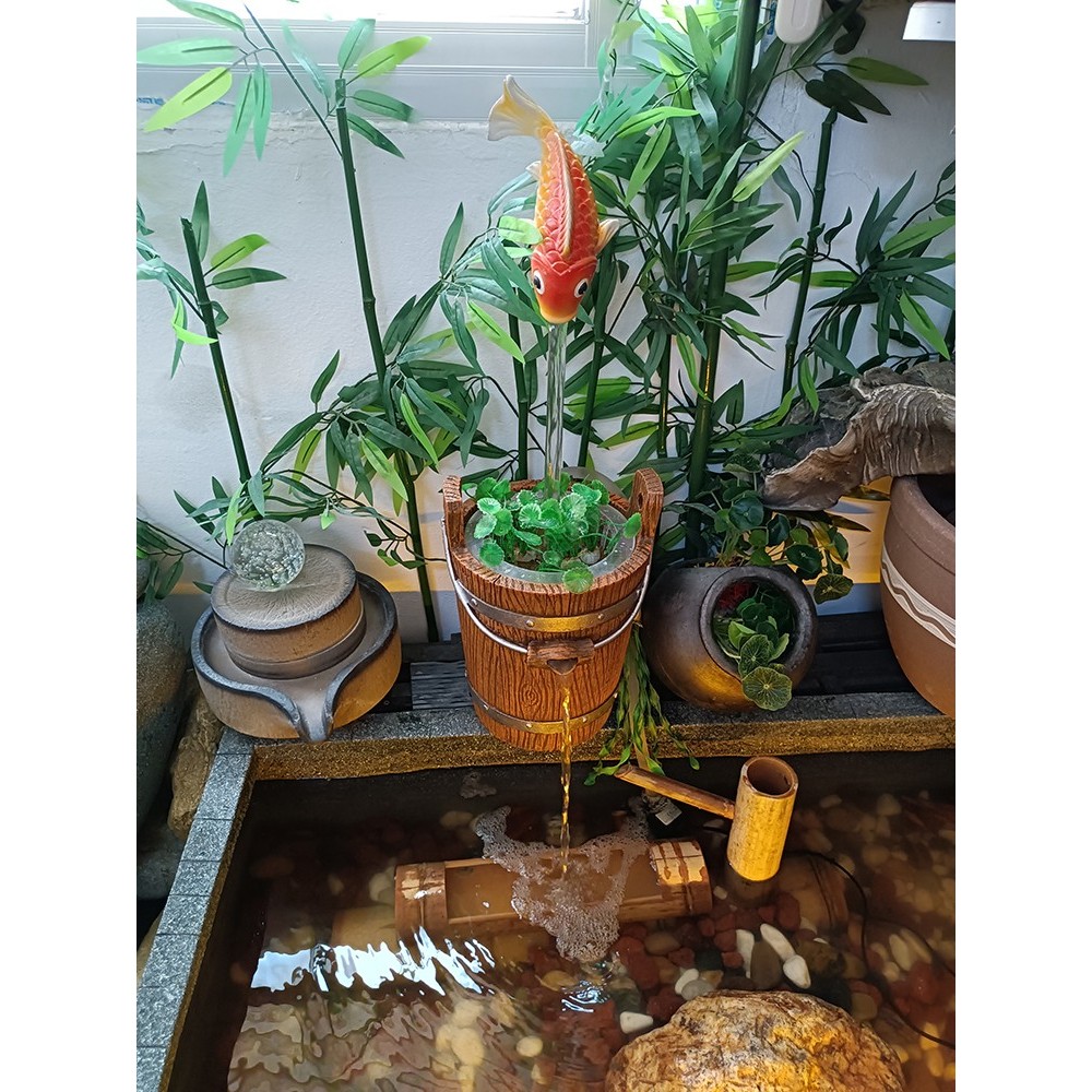 Floating Fountain Koi Faucet Suspended Sky Pot Water Circulation ...