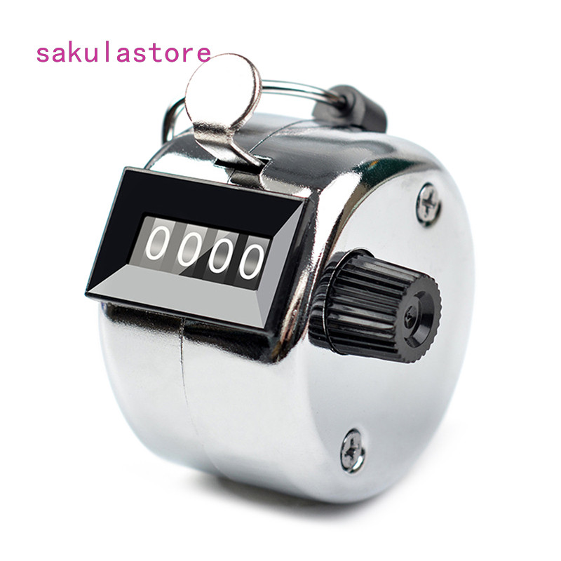 SKL Metal Hand Tally Counter Clicker, 4 Digit Mechanical Palm Click ...