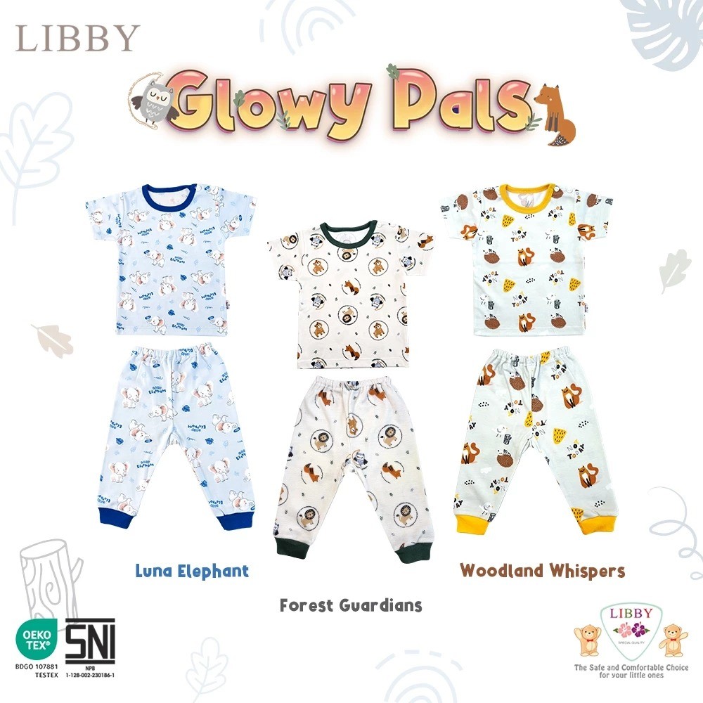 LIBBY GLOWY PALS Pattern Short T-shirt Trousers (1STEL) | Shopee Singapore