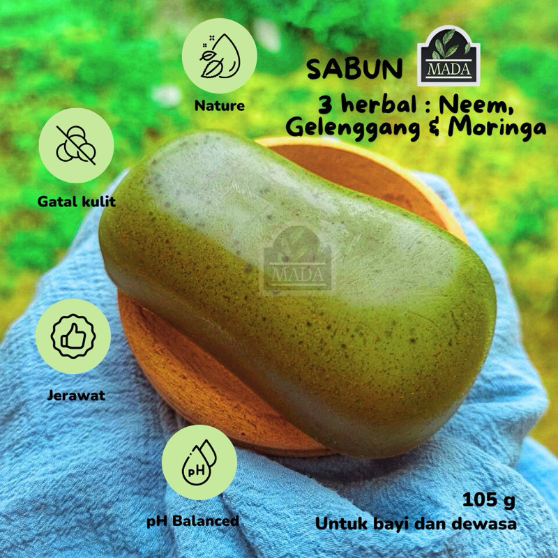 105g Neem Soap large size / soap + groin + itchy moringue, eczema ...