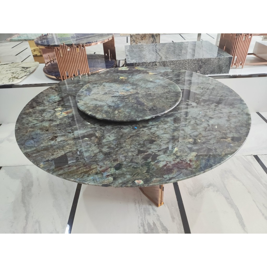 Round Dining Table Luxury High-End Villa Home Dining Table Designer ...