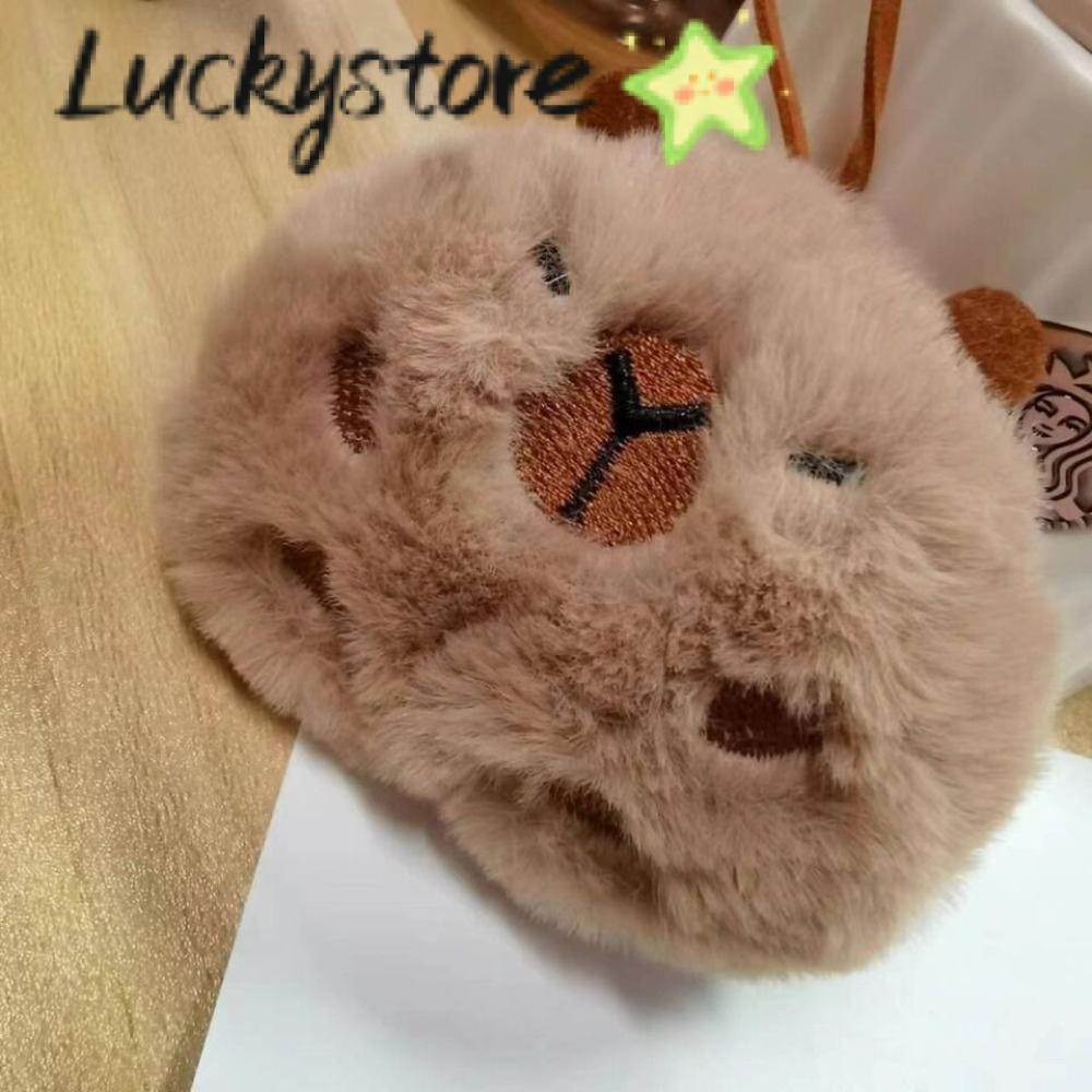 LUCKY Capybara Pendant, Name Tag Squeak Capybara Keychain, Cartoon ...