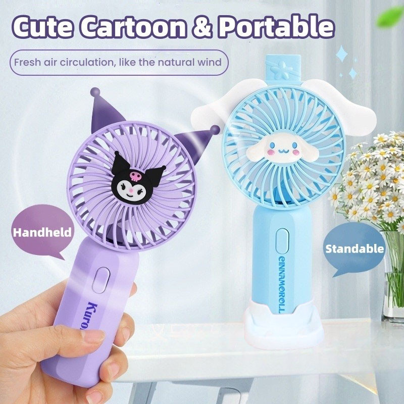 Reachargeable Mini Fan Kuromi Kipas Protable Handheld Fans Melody Kitty ...