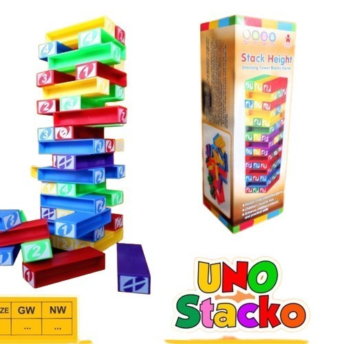 Sh 229 Stacko Height Board Game / Stacko Block Stacking Children's Toy ...