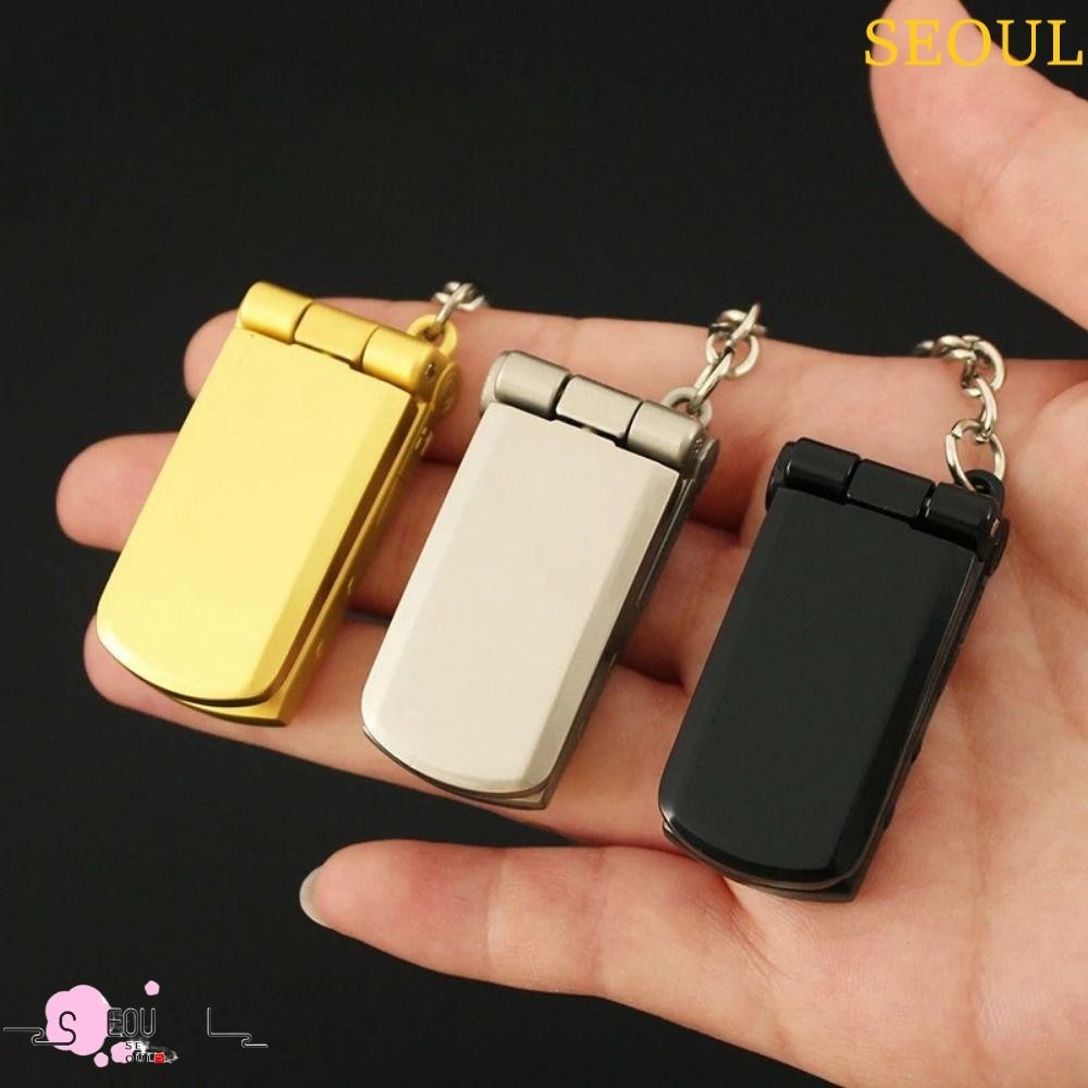 SEOUL Cell Phone Toys Key Ring, Creative Mini Mobile Phone Shaped ...