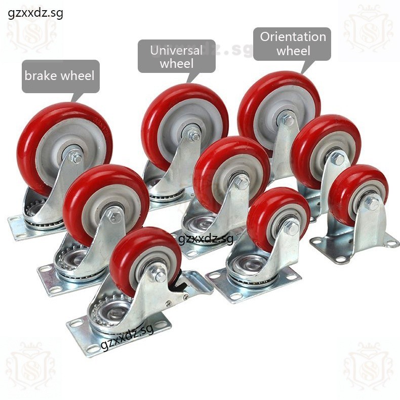 3-Inch/4-Inch/5-Inch/6-Inch Polyurethane Universal Wheel with Brake ...