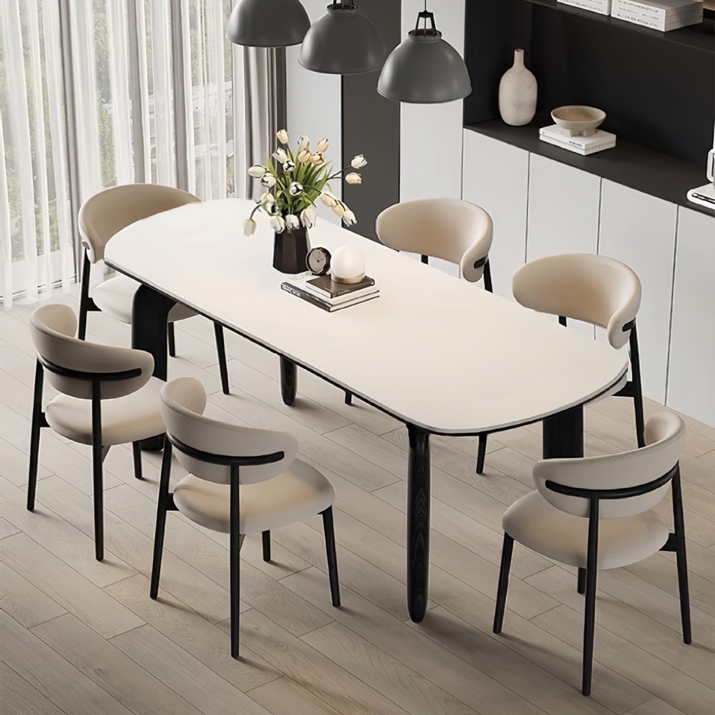 Sellers】solid han 【SG wood table Stone Plate and Chair Combination ...